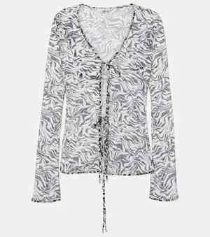 BANANHOT Vanessa Zebra-print Beach Cover-up - Black