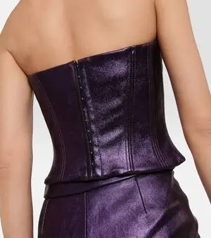 Stouls Rosalia Metallic Leather Bustier