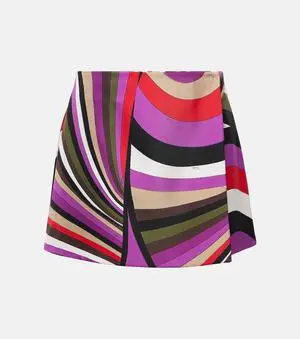 Emilio Pucci Iride Printed Silk Miniskirt