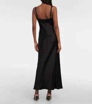 Khaite Joely Satin Slip Dress