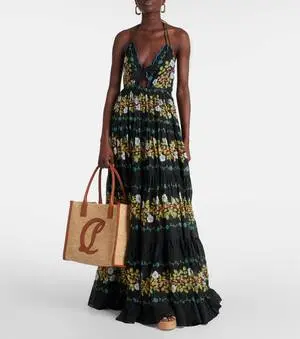 CHRISTIAN LOUBOUTIN By My Side E/w Large Raffia Tote