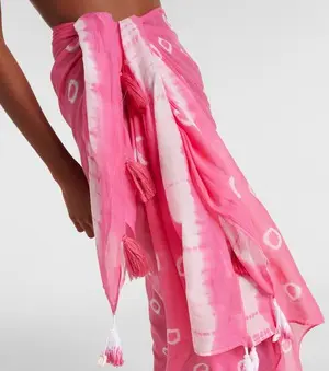 Anna Kosturova Tie-dye Cotton Beach Cover-up