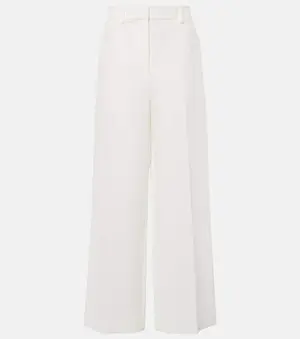 Khaite Bacall Mid-rise Wide-leg Trousers