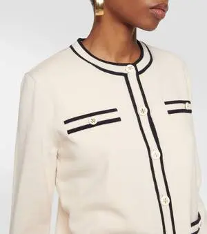 Tory Burch Kendra Wool Cardigan - White