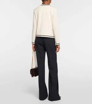 Tory Burch Kendra Wool Cardigan - White