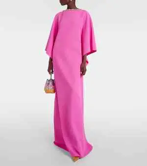Safiyaa Amarella Crystal-embellished Crepe Gown - Pink