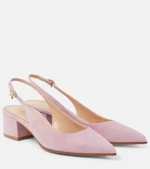 GIANVITO ROSSI Piper 45 Suede Slingback Pumps