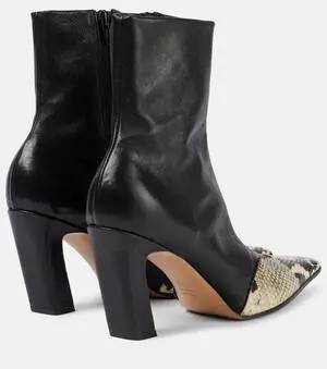 Khaite Nevada Leather Ankle Boots - Multicoloured