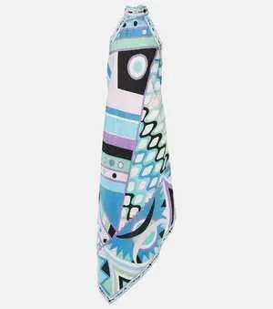 Emilio Pucci Vivara Halterneck Silk Midi Dress - Multicoloured