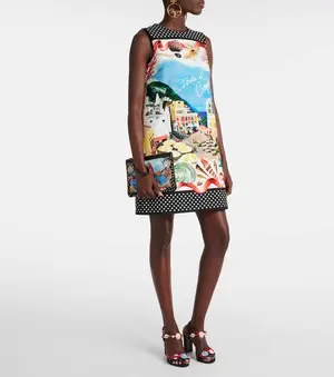 Dolce & Gabbana Capri Printed Cotton Minidress