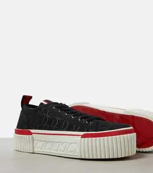 CHRISTIAN LOUBOUTIN Super Pedro Cl Platform Lace-up Sneakers - Black