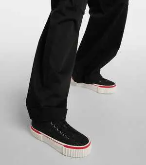 CHRISTIAN LOUBOUTIN Super Pedro Cl Platform Lace-up Sneakers - Black