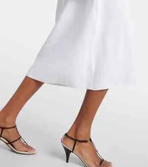 Vince Ribbed-knit Jersey Midi Dress