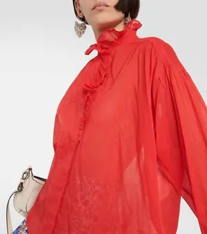 MARANT ETOILE Pamias Cotton Blouse - Red