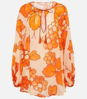 Etro Printed Ramie Tunic - Orange