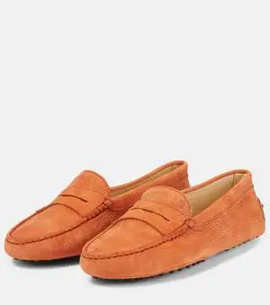 TOD'S Gommino Leather Moccasins - Orange