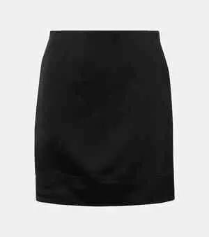 TOTEME Satin Mini Skirt - Black