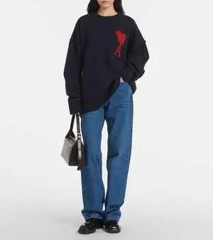 AMI Paris De Coeur Wool Sweater