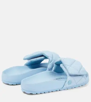BIRKENSTOCK Sylt Quilted Leather Slides - Blue