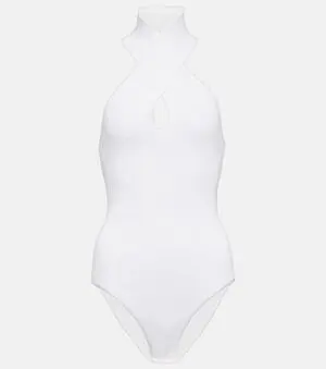 Alaïa Ribbed-knit Halterneck Bodysuit