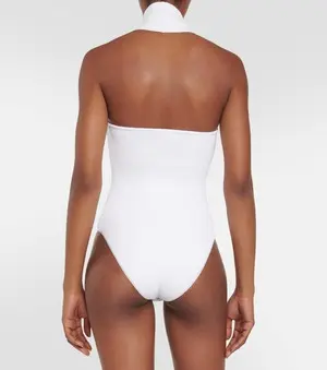 Alaïa Ribbed-knit Halterneck Bodysuit