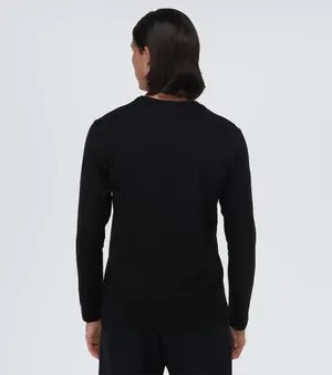 Sunspel Classic Long Sleeve Cotton T-shirt - Black