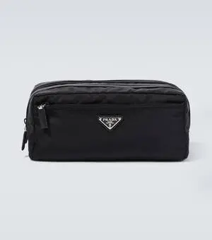 Prada Re-nylon And Leather-trimmed Travel Bag - Black