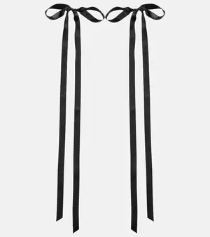 JENNIFER BEHR Gretta Bow-detail Bobby Pins - Black