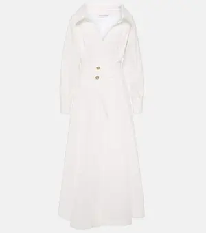 Altuzarra Isabela Cotton-blend Midi Shirt Dress