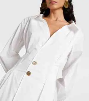 Altuzarra Isabela Cotton-blend Midi Shirt Dress
