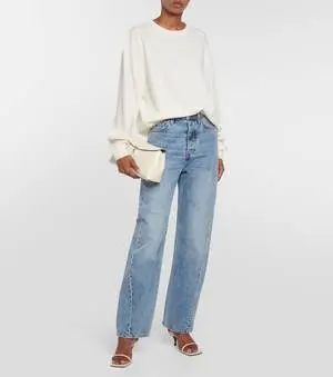 TOTEME T-lock Leather Clutch - White