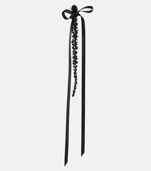 Simone Rocha Bow-embellished Crystal Drop Earrings