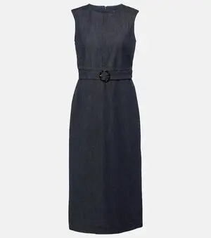 Max Mara Cotton-blend Denim Shift Dress