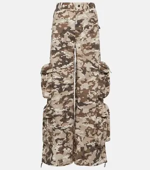 Amiri Camouflage Cotton Cargo Pants - Green