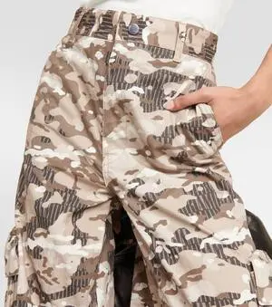 Amiri Camouflage Cotton Cargo Pants