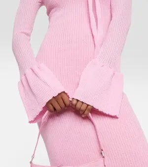 Blumarine Ruffled Wool Midi Dress