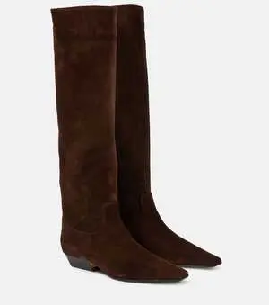 Khaite Suede Knee-high Boots - Brown