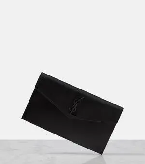 Saint Laurent Uptown Leather Clutch - Black