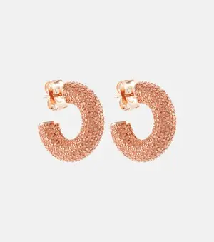 Amina Muaddi Cameron Embellished Hoop Earrings - Metallic