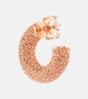 Amina Muaddi Cameron Embellished Hoop Earrings - Metallic
