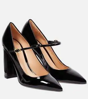 GIANVITO ROSSI Patent Leather Mary Jane Pumps - Black