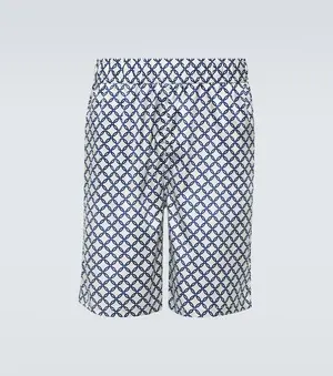 Frescobol Carioca Palma Printed Silk-blend Shorts