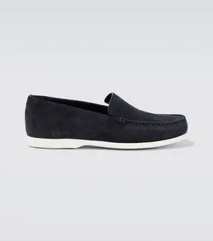 Manolo Blahnik Monaco Suede Loafers - Blue