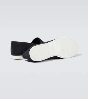 Manolo Blahnik Monaco Suede Loafers - Blue
