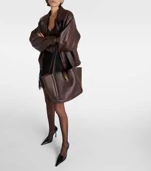Saint Laurent Le 5 A 7 Bea Large Leather Shopper