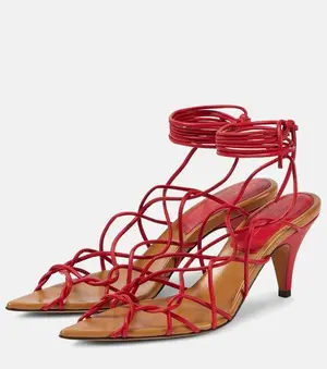 Khaite Arden 75 Leather Sandals