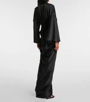 Rick Owens Satin Wrap Gown
