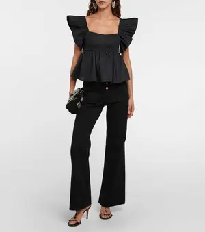 Ulla Johnson Lou High-rise Flared Jeans - Black