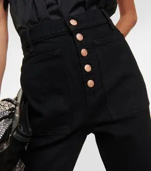 Ulla Johnson Lou High-rise Flared Jeans - Black