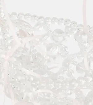 SUSAN FANG Beaded Shoulder Bag With Bow Detail